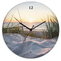 Wanduhr Artland "Ostseestrand", beige (natur), T:1,8cm, Wanduhren, Wanduhr, wahlweise mit Quarz- oder Funkuhrwerk, lautlos ohne Tickger&auml;usche