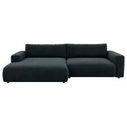 Ecksofa Musterring "LUCIA L-Form", schwarz (schwarz samt), B:296cm H:81cm T:190cm, Flachgewebe VALMONT (60% Baumwolle/40% Leinen);Leder PURO, pigmentiertes Leder;Microfaser CRONA (100% Polyester);Flachgewebe FLORIS (100% Polyester);Leder BAX, pigmentiertes Leder, Sofas, Ecksofa