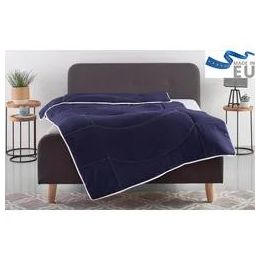 Microfaserbettdecke OTTO HOME "Microlux, Bettdecke 135x200 cm und &Uuml;bergr&ouml;&szlig;en bis 240x220cm", blau, B:135cm L:200cm, Bezug: 100% Polyester. Obermaterial: 100% Polyester. F&uuml;llung: 100% Polyester, Bettdecken, Microfaserbettdecke, fest versteppter Bezug - keine Bettw&auml;sche n&ouml;tig, Sommer, Winter