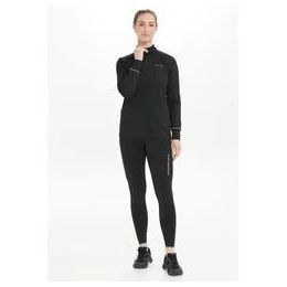 Funktionsshirt Endurance "Crinol", Damen, Gr. 44, schwarz, 88% Polyester, 12% Elasthan, unifarben, normal, ohne Ausschnitt, Shirts Funktionsshirt, mit starken Ultra-Reflektoren