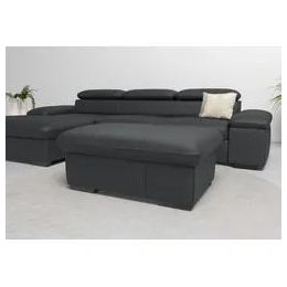 Stauraumhocker Home Affaire "Alberto", schwarz, B:101cm H:43cm T:68cm, Luxus-Microfaser in Lederoptik (100% Polyester);Microfaser in Antiklederoptik (100% Polyester);Luxus-Microfaser Vintageoptik (100% Polyester);Luxus-Microfaser weich (90%Polyester 10%Polyamid), Hocker, gross, mit Stauraum