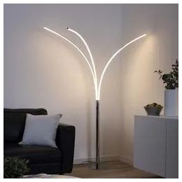 JUST LIGHT LED Stehlampe "MAJA", silber (silberfarben), 3, H: 215cm, 1 Stk., Leuchten, LED Stehlampe