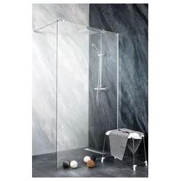 Walk-in-Dusche Sanotechnik "Freedom II", grau (chromfarben), H:195cm, Duschw&auml;nde