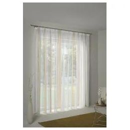 Vorhang WIRTH "TARA" Gr. 18, gold (goldfarben), B:450cm H:245cm, Polyester, Gardinen, Store