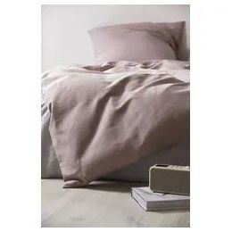Bettw&auml;sche Elegante "Breezee", rosa (blush), B/L: 155cm x 220cm, 1 Stk., 1 Stk., Halbleinen, B/L: 80cm x 80cm, 2 Stk., Halbleinen, Obermaterial: 50% Baumwolle, 50% Leinen, Bettw&auml;sche, Bettw&auml;sche, angenehmes Hautgef&uuml;hl