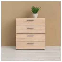Kommode Inosign "Pepe, Aufbewahrung, Schubladenschrank, Stauraum", braun (eiche struktur), B:80,2cm H:68,1cm T:40,3cm, Holzwerkstoff, Sideboards, Schubladenkommode, Sideboard mit 4 Schubl&auml;den, Breite 80 cm, H&ouml;he 68 cm