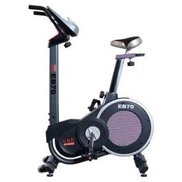 UNO Fitness Ergometer U.N.O. FITNESS "EB 70", silber (schwarz, silberfarben), HeimtrainerB:62cm H:140cm L:112cm, 150 kg max. Benutzergewicht, Fahrrad, 32 Widerstandsstufen, B:62cm H:140cm L:112cm
