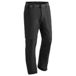 Outdoorhose Maier Sports "Tajo", Herren, Gr. 27, Kurzgr&ouml;&szlig;en, schwarz, 90% Polyamid, 10% Elasthan, Hosen Outdoorhose, Herren Zip-Off Wanderhose, atmungsaktive Trekkinghose, Regular Fit