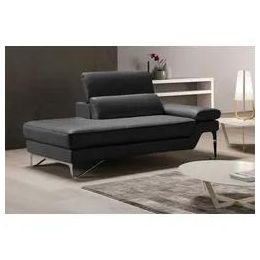 Ottomane Egoitaliano "Princess, elegantes Designsofa mit erstklassigem Sitzkomfort", schwarz, B:177cm H:95cm T:108cm, Leder &raquo;BULL&laquo; (echtes Rindsleder). Geschliffenes, pigmentiertes und behandeltes Rindsleder mit einer Dicke von 1, 3-1, 5 mm. Dieses Leder zeigt eine ziemlich weiche Hand mit einem halb undurchsichtigen Aussehen. Es handelt sich um ein gesch&uuml;tztes Leder. Eine leichte Deckschicht sch&uuml;