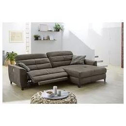 Jockenh&ouml;fer Ecksofa JOCKENH&Ouml;FER GRUPPE "Double One L-Form, B: 288cm", braun (dunkelbraun), B:288cm T:105cm, Luxus-Microfaser in Lederoptik (100% Polyester), Sofas, Ecksofa, mit 2x 120cm breiten, elektromotorischen Relaxfunktionen, Topseller