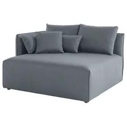 Ottomane OTTO HOME "N&ouml;re", grau (mittelgrau), B:138cm H:86cm T:128cm, 100% Polyester, Sofas, Ottomane, kurzes Lounge-Modul - zum Zusammenstellen, Breite 138 cm, Tiefe 128 cm