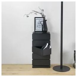 Kommode SPINDER DESIGN "Joey", schwarz, B:37cm H:72,5cm T:26cm, Metall, Sideboards, Schubladenkommode, Metall, Breite 37 cm