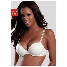 Push-up-BH Lascana, Damen, Gr. 80, Cup B, beige (creme), Microtouch, Obermaterial: 82% Polyamid (TACTEL), 18% Elasthan (LYCRA), BHs Push-up-BH, mit B&uuml;gel, f&uuml;r maximales Volumen