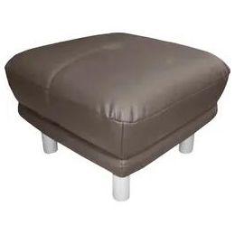 Hocker Trendmanufaktur "Cecilia, bequem und elegant", grau (taupe), B:66cm H:44cm T:66cm, NaturLEDER (echtes Rindsleder);Luxus-Microfaser ALCAZAR (100% Polyester);NaturLEDER: Bitte beachten Sie, dass Lederbez&uuml;ge mehr N&auml;hte aufweisen als Stoffbez&uuml;ge.;Kunstleder SOFTLUX;Microfaser PRIMABELLE (100% Polyester), Hocker, Polsterhocker