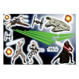 Wandtattoo Komar "Star Wars EP7 - Gr&ouml;&szlig;e 50 x 70 cm", schwarz-wei&szlig; (schwarz, wei&szlig;, grau), B:50cm H:70cm, Folie, Wandtattoos, Wandtattoo, selbstklebend, Wandsticker, Kinderzimmer