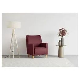 Sit & More Sessel SIT & MORE "Bosse", rot (bordeaux), B:74cm H:93cm T:81cm, Sessel, Sessel, mit Federkern