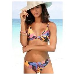 Triangel-Bikini Sunseeker "Allis", Damen, Gr. 40, Cup C/D, bunt (marine, rostrot), Microfaser, bedruckt, Bikini-Sets Triangel-Bikini, mit 3 Tragevarianten