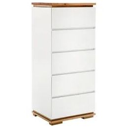 Kommode MCA furniture "Chiaro", wei&szlig; (wei&szlig; matt), B:51cm H:115cm T:40cm, MDF, Massivholz, Sideboards, Schubladenkommode, Breite ca. 51 cm