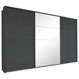 Schwebet&uuml;renschrank Rauch "Kleiderschrank Schrank Garderobe Schlafzimmerschrank TUBONA", grau (graumetallic), B:368cm H:233cm T:64cm, Holzwerkstoff, Schr&auml;nke, Schwebet&uuml;renschrank Kleiderschrank, mit umfangreicher Innenausstattung und Passepartout MADE IN GERMANY