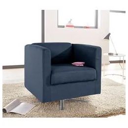 Sessel Home Affaire "Bob Drehsessel, Clubsessel und Cocktailsessel - alles passt", blau (dunkelblau), B:72cm H:71cm T:75cm, Feinstruktur weich (92% Polyester, 8% Nylon);Struktur fein ( 100% Polyester);Struktur (30% Polyester, 70% Polyacryl);Struktur grob (40% Polyester, 60% Polyacryl), Sessel, Sessel, drehbar mit Sternfu&szlig;