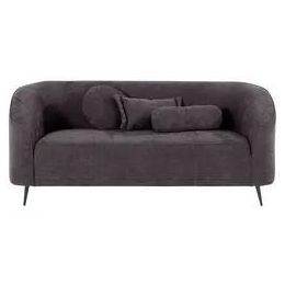 3-Sitzer Home Affaire "Ashly", grau (anthrazit), B:184cm H:81cm T:80cm, 100% Polyester, Sofas, in 3 Bezugsvarianten, Boucl&eacute;, Samtoptik und Struktur weich.