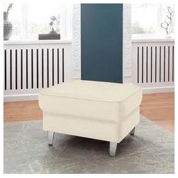 Sit & More Hocker SIT & MORE "Texel", beige (creme), B:75cm H:47cm T:63cm, Kunstleder SOFTLUX;Luxus-Microfaser ALTARA NUBUCK (100% Polyester);Struktur (100% Polyester), Hocker, Hocker