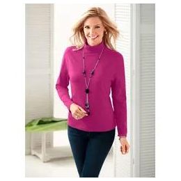 Rollkragenshirt Classic Basics "Shirtrolli", Damen, Gr. 38, pink (fuchsia), 100% Baumwolle, unifarben, ohne Ausschnitt, Shirts