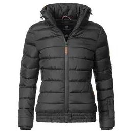 Steppjacke Marikoo "Poison", Damen, Gr. S (36), schwarz, Oberstoff: 100% Polyester. Futter: 100% Polyester. Wattierung: 100% Polyester. &Auml;rmelfutter: 100% Polyester, clean, tailliert h&uuml;ftbedeckend, &Auml;rmel ohne &Auml;rmelschlitz B&uuml;ndchen, Jacken Steppjacke, stylische Damen Winterjacke mit hohem Kragen