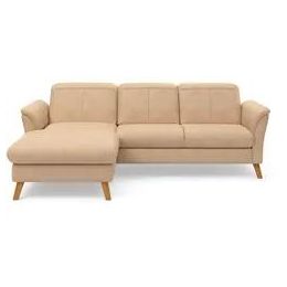 Sit & More Ecksofa SIT & MORE "Romero L-Form", braun (macchiato), B:245cm H:91cm T:178cm, 100% Polyester, Sofas, Ecksofa, wahlweise mit oder ohne Relax-Funktion, Bettfunktion, Bettkasten