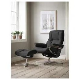Relaxsessel stressless "Mayfair", schwarz (schwarz paloma), B:83cm H:102cm T:74cm, Leder PALOMA: PALOMA ist ein durchgef&auml;rbtes Semianilin-M&ouml;belleder mit nat&uuml;rlicher Narbung., Sessel, Relaxsessel, mit Cross Base, Gr&ouml;&szlig;e S, M & L, Holzakzent Schwarz
