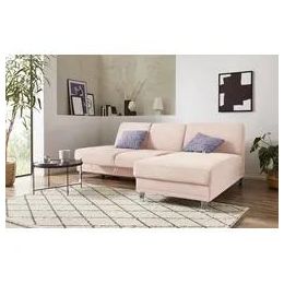 Sit & More Ecksofa SIT & MORE "Clio L-Form", beige (creme), B:246cm H:89cm T:165cm, Sofas, Ecksofa, wahlweise mit Bettfunktion oder Vorziehsitz und Bettkasten, Federkern