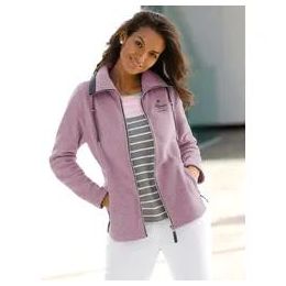 Fleecejacke Casual Looks, Damen, Gr. 44, rosa (ros&eacute;), 100% Polyester, unifarben, Jacken Fleecejacke