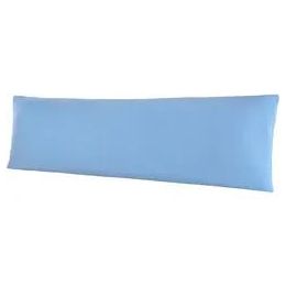 Kissenbezug bellana "Mako-Jersey", blau (mittelblau), B:40cm L:140cm, Jersey, Obermaterial: 100% Baumwolle, Kissenbez&uuml;ge, Kissenbezug, f&uuml;r Seitenschl&auml;ferkissen
