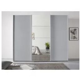 Schwebet&uuml;renschrank Rauch "Kleiderschrank Schrank Garderobe TOPSELLER OTELI inkl. Inneneinteilung", grau (seidengrau), B:271cm H:229cm T:62cm, Holzwerkstoff, Schr&auml;nke, Schwebet&uuml;renschrank, mit 3 Innenschubladen sowie zus&auml;tzlichen Einlegeb&ouml;den MADE IN GERMANY