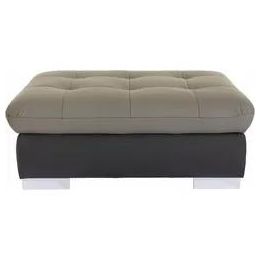 Sit & More Hocker SIT & MORE "Palomino", grau (fango, delfin), B:100cm H:41cm T:64cm, Kunstleder SOFTLUX/Feinstruktur (100% Polyester);NaturLEDER (echtes Rindsleder) Sitzfl&auml;che. Korpus im andersfarbigen Kunstleder SOFTLUX bezogen;Kunstleder SOFTLUX/Struktur (100% Polyester), Hocker, Hocker, mit Stauraum