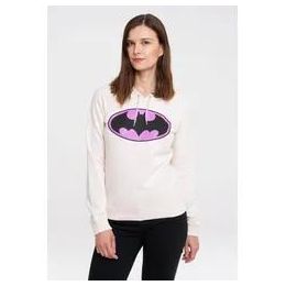 Kapuzensweatshirt logoshirt "DC Comics - Batman", Herren, Gr. M, beige, 70% Baumwolle, 30% Polyester, bedruckt, normal, Rundhals, Sweatshirts, mit lizenziertem Print