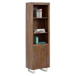 B&uuml;cherregal OTTO HOME "Lagos", braun (braun, geb&uuml;rstet), B:55cm H:180cm T:35cm, Regale, B&uuml;cherregal, aus sch&ouml;nem massivem Kiefernholz, grifflos, Breite 55 cm
