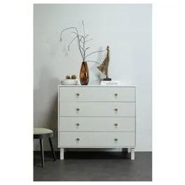Sideboard Woood "Madu", grau (wolkengrau), B:94cm H:91cm T:52cm, Holzwerkstoff, Metall, Sideboards, Sideboard, Schubladen-Kommode, H 91 cm x B 94 cm