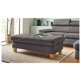 Hocker exxpo - SOFA FASHION "Enya Bankhocker mit Staufach unter der Sitzfl&auml;che", grau (taupe), B:136cm H:45cm T:70cm, Hocker, Polsterhocker, sch&ouml;ne Detailverarbeitung