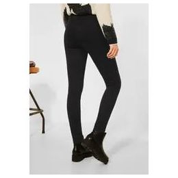 Slim-fit-Jeans Street One, Damen, Gr. 26, L&auml;nge 32, schwarz (schwarz soft washed), Web, 83% Baumwolle, 15% Polyester, 2% Elasthan, unifarben, Basic, lang, Jeans Slim-fit-Jeans, 4-Pocket Style