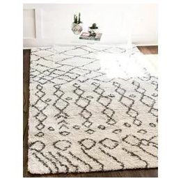 Hochflor-Teppich "Temara Shag, LAGERR&Auml;UMUNG", beige (elfenbeinfarben, grau), B:152cm H:51mm L:244cm, Polypropylen (PP), MyFlair M&Ouml;BEL & ACCESSOIRES, Teppiche, gewebt, Scandi Design, ideal im Wohnzimmer & Schlafzimmer