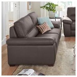 3-Sitzer Calia italia "Gaia, hochwertiges Ledersofa mit erstklassigem Sitzkomfort", braun, B:210cm H:92cm T:97cm, Leder SORRENTO - 100% Leder;Leder BULL - 100% Leder, Sofas, edles Design, in zwei hochwertigen Lederqualit&auml;ten