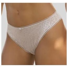 Slip Lascana "Chiara", Damen, Gr. 48/50, beige (sand), Mesh, Obermaterial: 85% Polyamid, 15% Elasthan, figurbetont, Unterhosen Slip, mit graphischem Netz-Muster