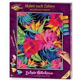 Malen nach Zahlen Schipper "Meisterklasse Premium - Exotische Bl&uuml;tentr&auml;ume", bunt, Malvorlagen, KinderB:40cm H:50cm, Made in Germany, B:40cm H:50cm