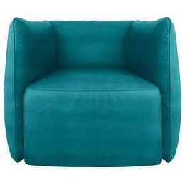 Sessel Egoitaliano "Ludo Loungesessel, Designsessel, Clubsessel, elegant und zeitlos", blau (teal), B:80cm H:68cm T:80cm, Sessel, Sessel, mit tollem Sitzkomfort, Solit&auml;rsessel