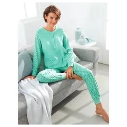 w&auml;schepur Schlafanzug W&Auml;SCHEPUR, Damen, Gr. 52/54, gr&uuml;n (mint), 100% Baumwolle, Homewear-Sets Schlafanzug