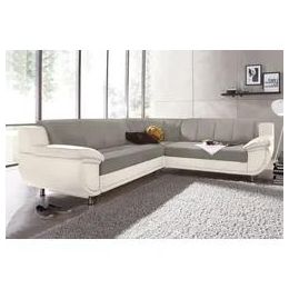 Ecksofa Trendmanufaktur "Rondo 3, zeitlos und modern, im Materialmix, L-Form", beige (beige, tan), B:267cm H:85cm T:247cm, Luxus-Microfaser ALCAZAR;Struktur fein;Kunstleder SOFTLUX / Struktur (77% Polyester; 23% Polyacryl), Sofas, Ecksofa, wahlweise Federkern f&uuml;r hohen Sitzkomfort, wahlweise Bettfunktion