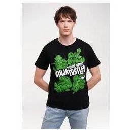 T-Shirt logoshirt "Ninja Turtles - Turtle Power", Herren, Gr. XXL, schwarz, 100% Baumwolle, bedruckt, normal, Rundhals, Shirts T-Shirt, mit lizenziertem Print