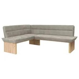 Eckbank OTTO HOME "Beluna Polsterbank, Sitzecke", braun (latte, decor wotan eiche), B:210cm H:89cm T:169cm, Polyester, Sitzb&auml;nke, Eckbank, mit Wellenunterfederung im Sitz, TOPSELLER