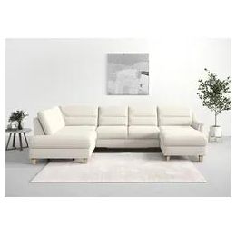 Sit & More Wohnlandschaft SIT & MORE "Far&ouml; U-Form", beige (creme), B:325cm H:90cm T:187cm, Sofas, Wohnlandschaft, inklusive Federkern, wahlweise mit Bettfunktion und Bettkasten